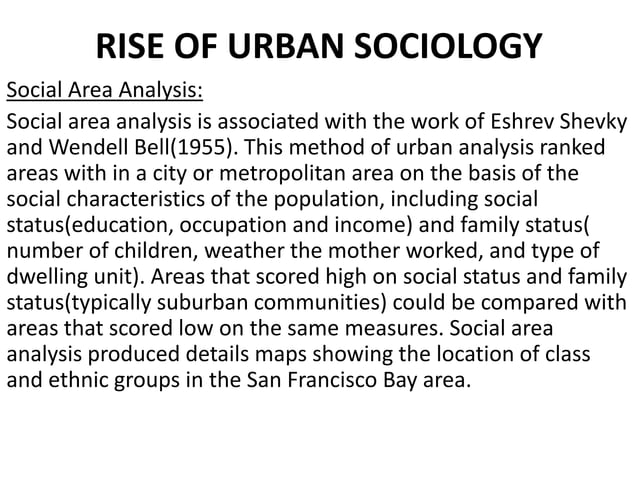 Urban Sociology | PPTX