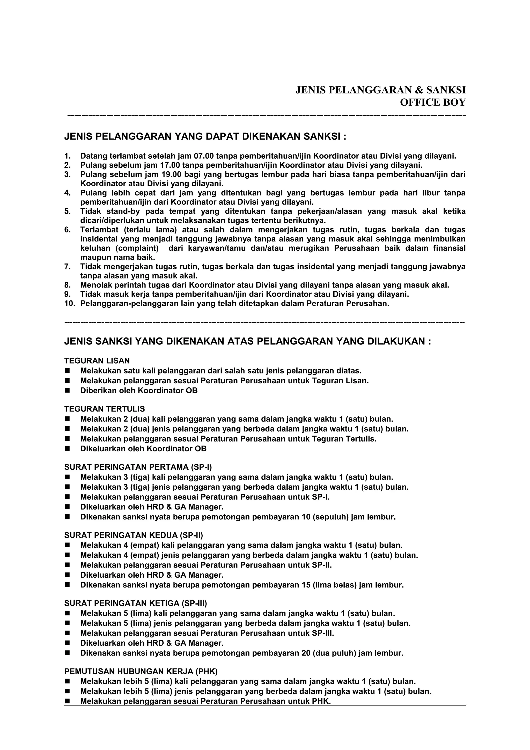 Job Description Office Boy | DOC