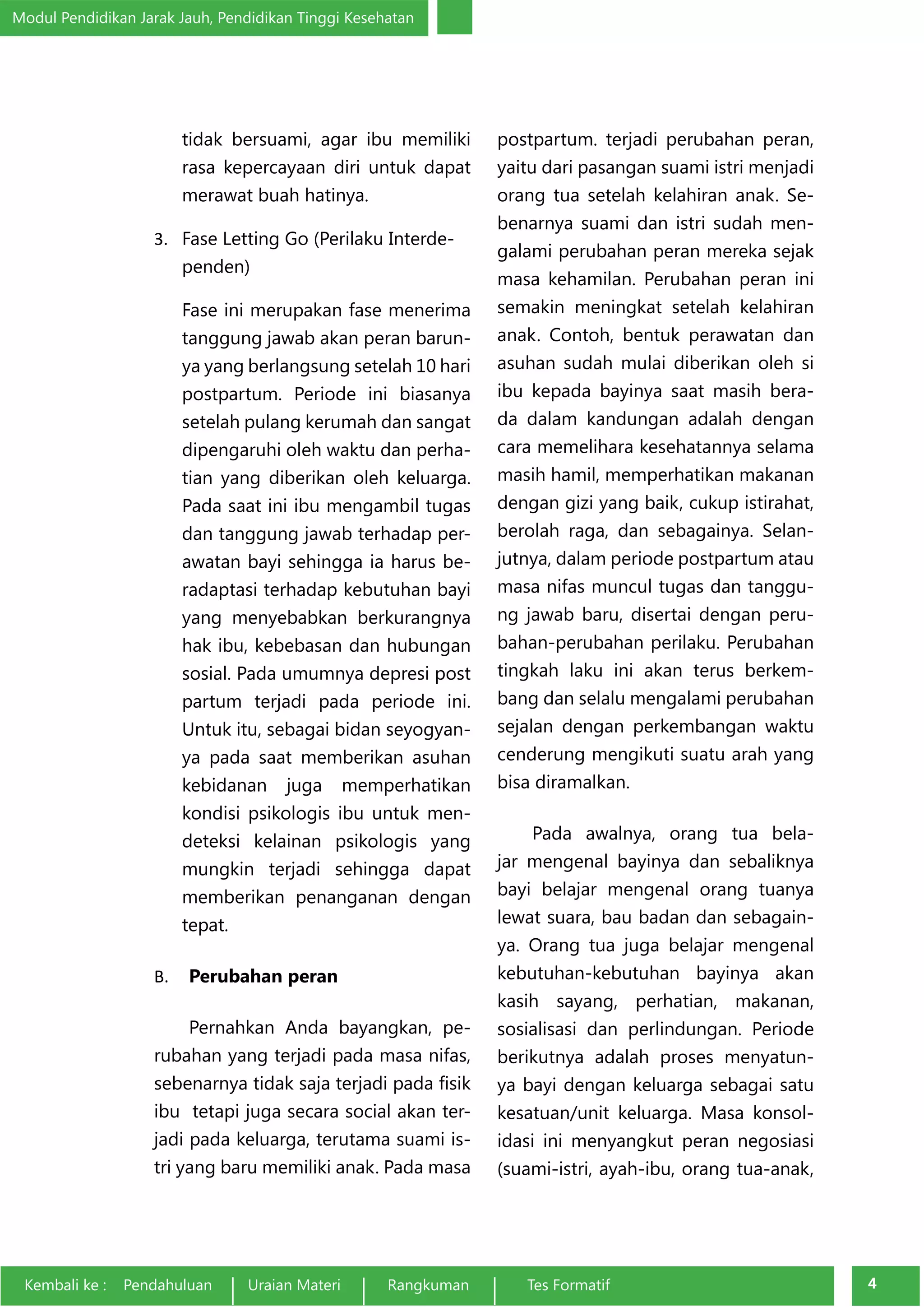 PERUBAHAN PSIKOLOGIS MASA NIFAS | PDF