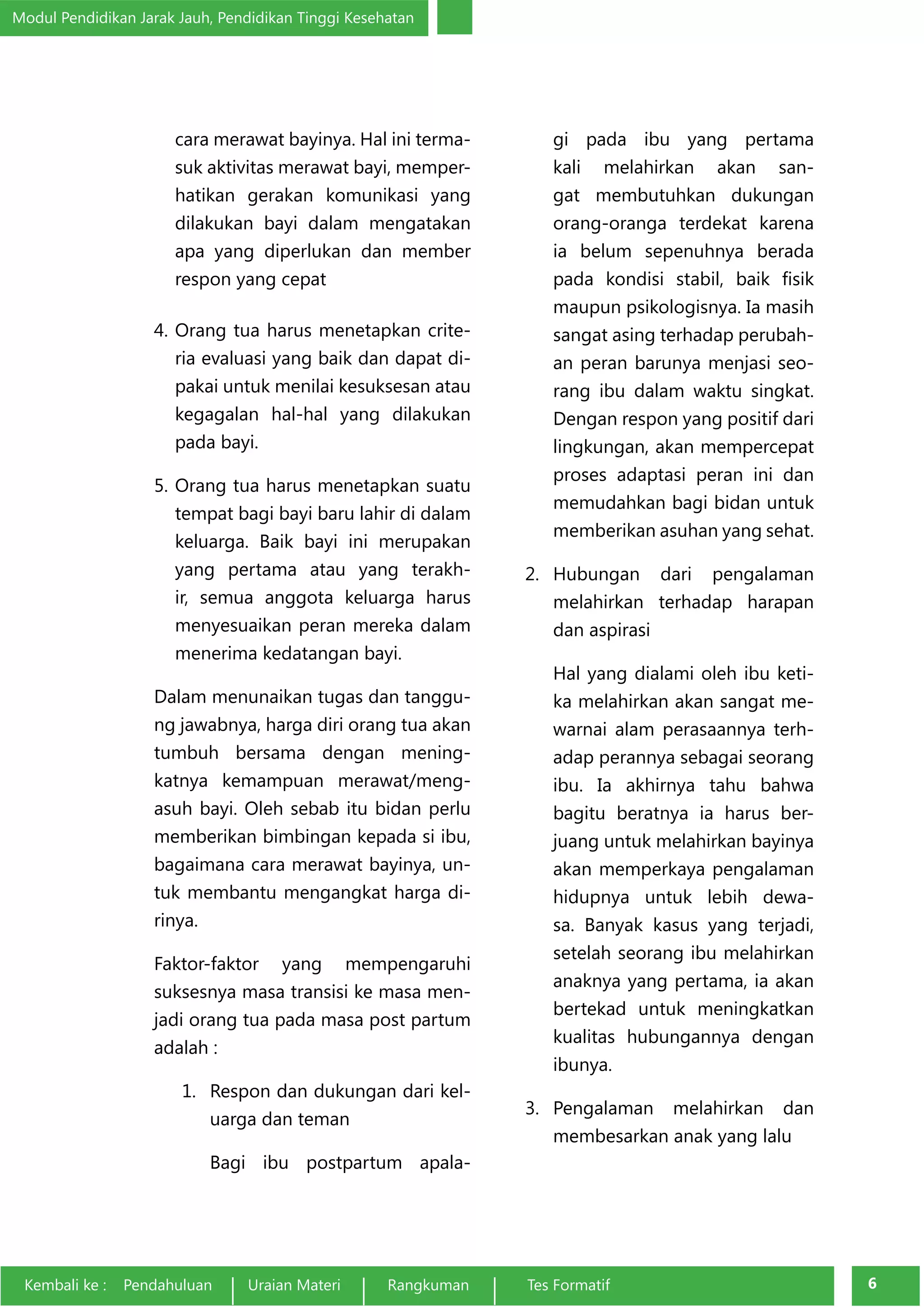 PERUBAHAN PSIKOLOGIS MASA NIFAS | PDF