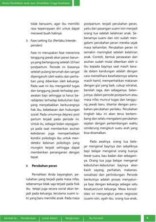 PERUBAHAN PSIKOLOGIS MASA NIFAS | PDF
