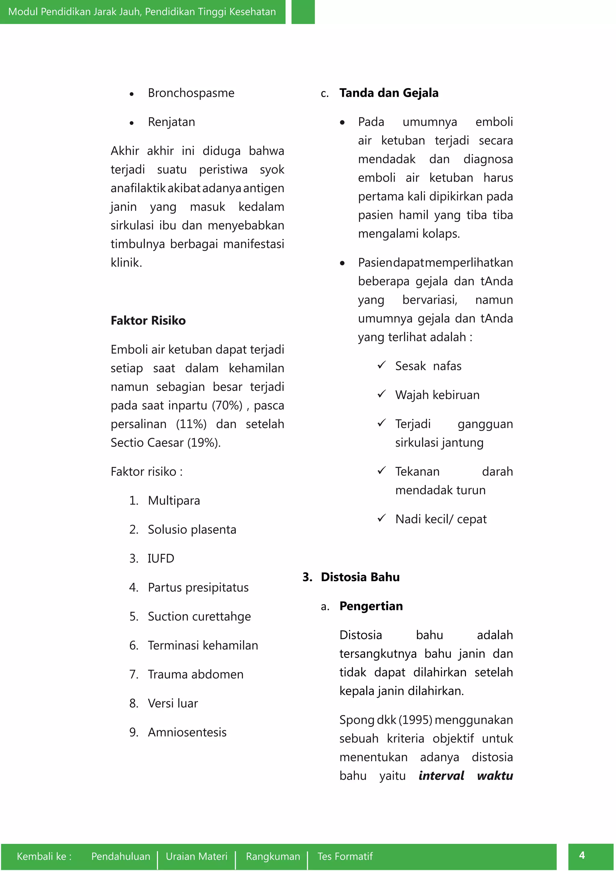 Kegawatdaruratan Masa Persalinan Kala I dan II | PDF