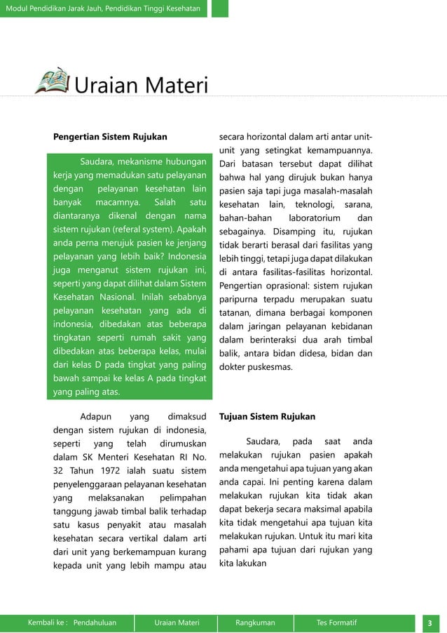 Konsep Sistem Rujukan | PDF
