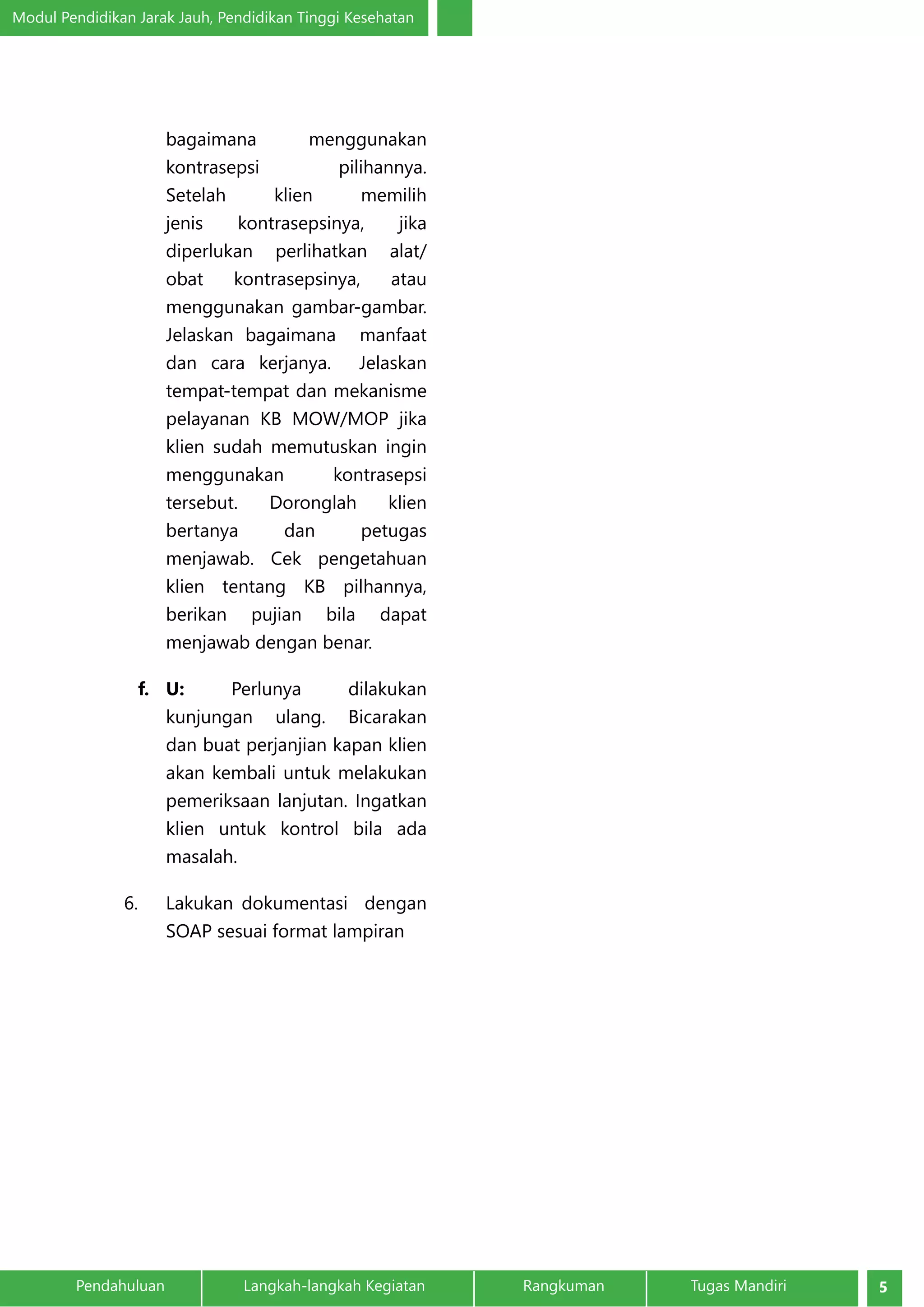 Asuhan Kebidanan Keluarga Berencana Kontap (MOW dan MOP) | PDF