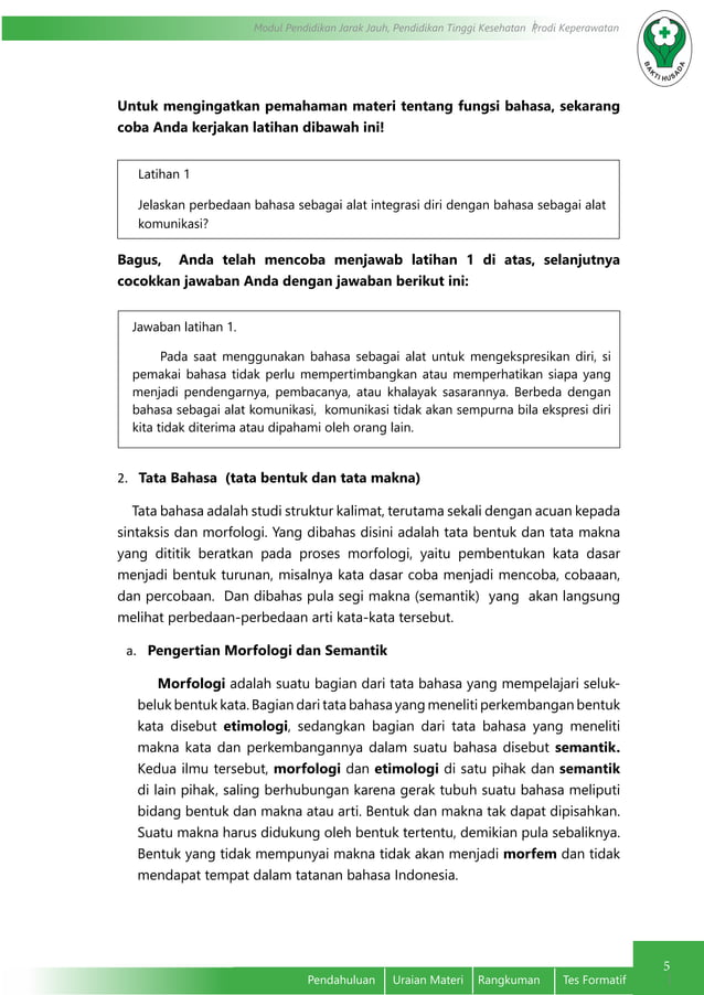 Fungsi Bahasa dan Tata Bahasa | PDF