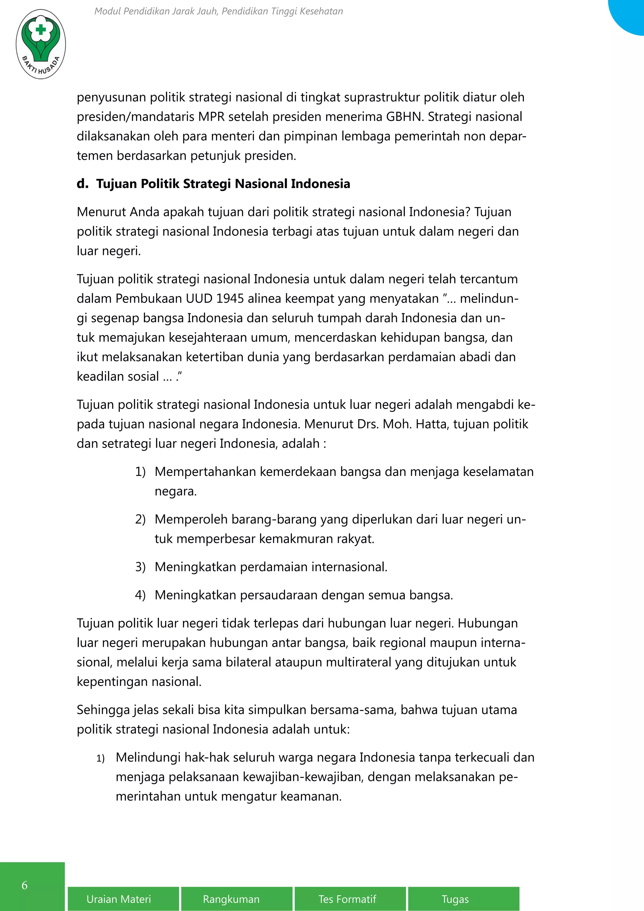 Politik Strategi Nasional | PDF