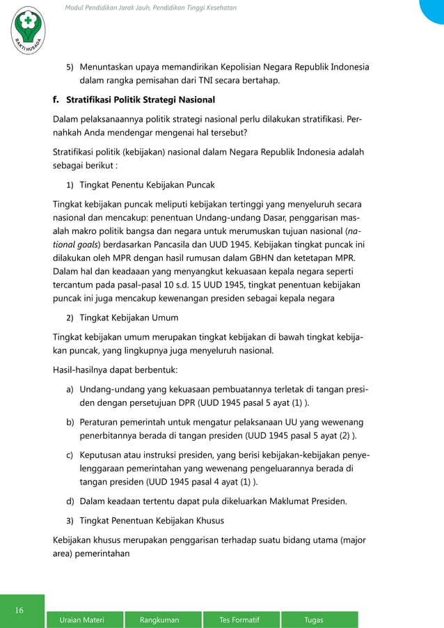 Politik Strategi Nasional | PDF