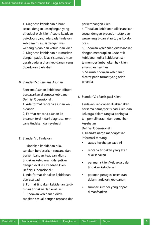 Standar Praktek Kebidanan | PDF