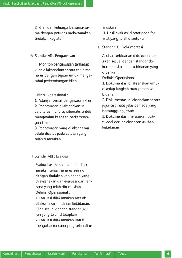 Standar Praktek Kebidanan | PDF