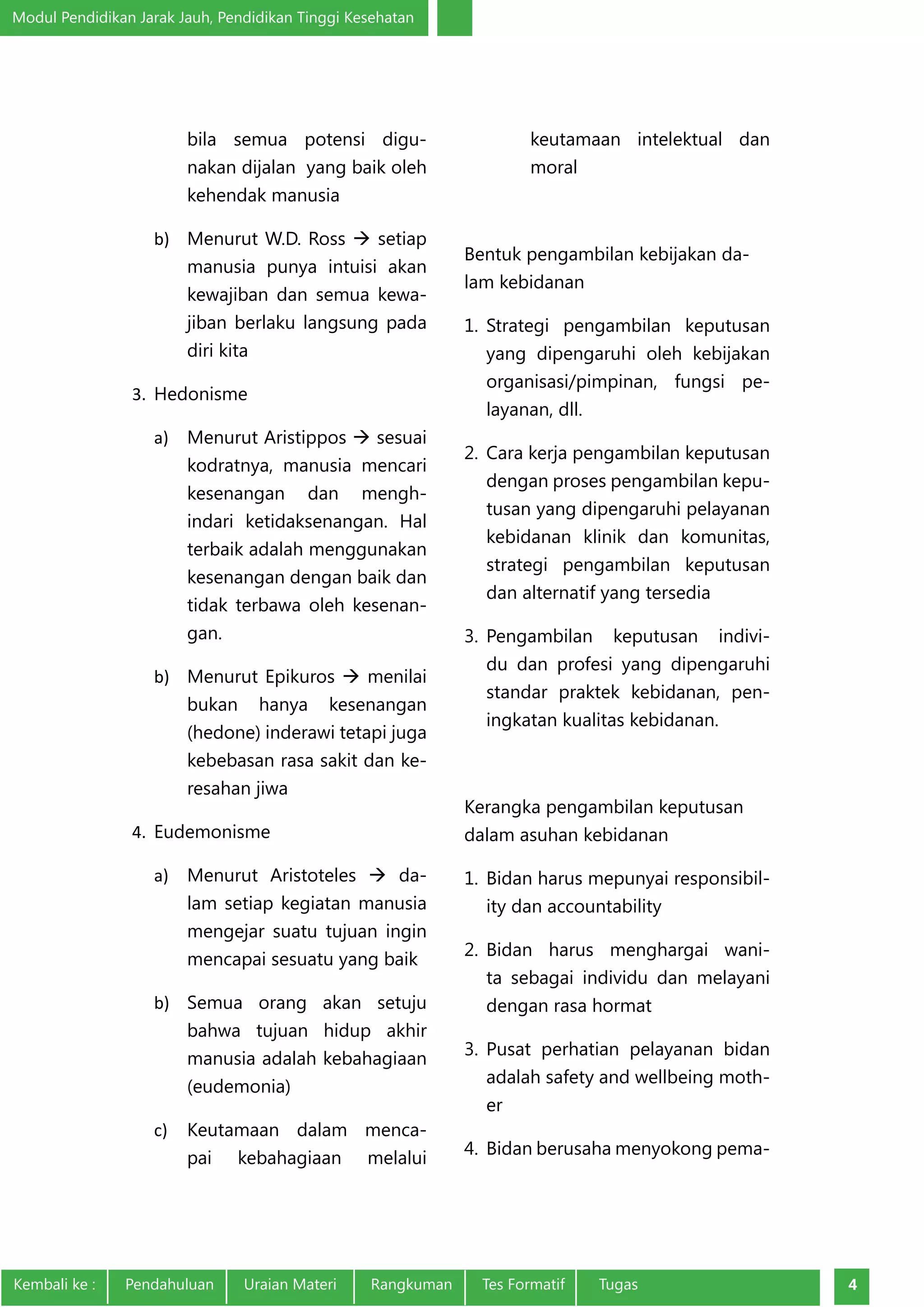 Pengambilan Keputusan dalam Pelayanan Kebidanan | PDF