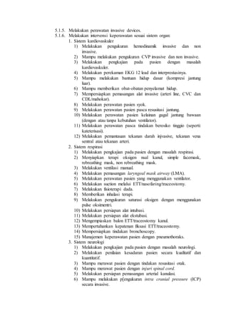 Uraian pekerjaan perawat klinik intensive care | DOC