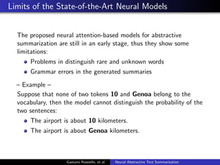 Improving Neural Abstractive Text Summarization with Prior Knowledge | PPT