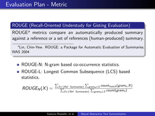 Improving Neural Abstractive Text Summarization with Prior Knowledge | PPT