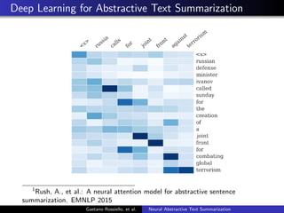 Improving Neural Abstractive Text Summarization with Prior Knowledge | PPT