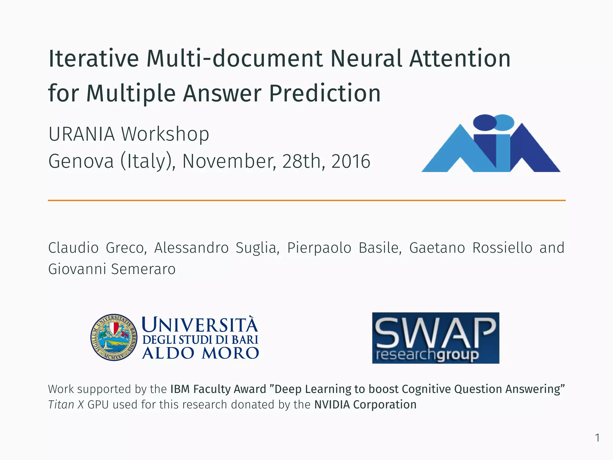 Iterative Multi Document Neural Attention For Multiple Answer Prediction Ppt