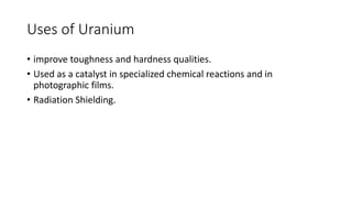 Uranium chem 320 | PPTX