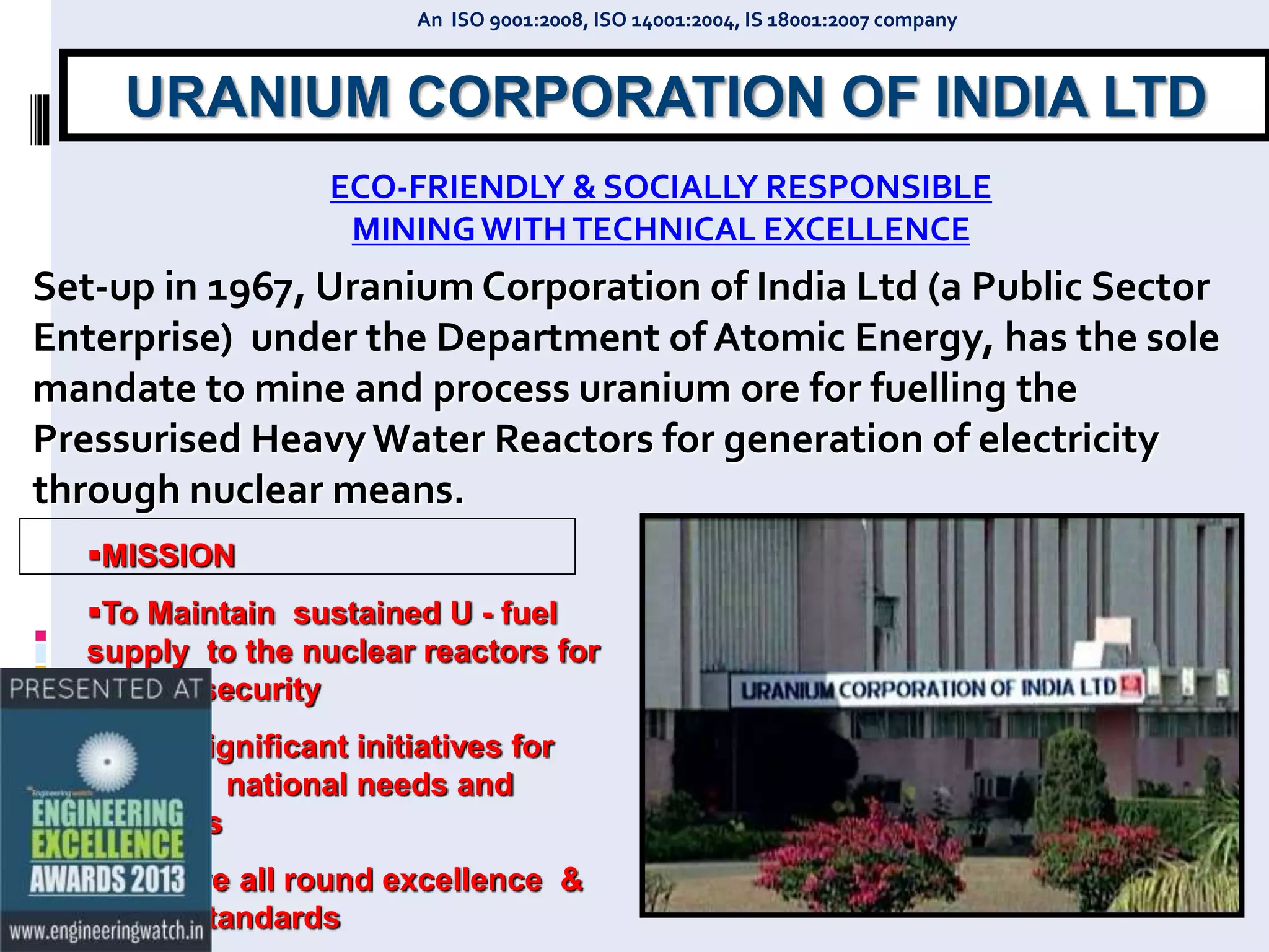 Uranium corporation of india ltd. | PPT