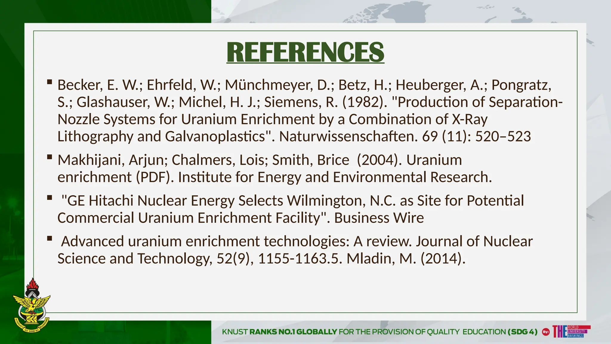 Uranium Enrichment .pptx. Introduction Uranium enrichment Methods of ...