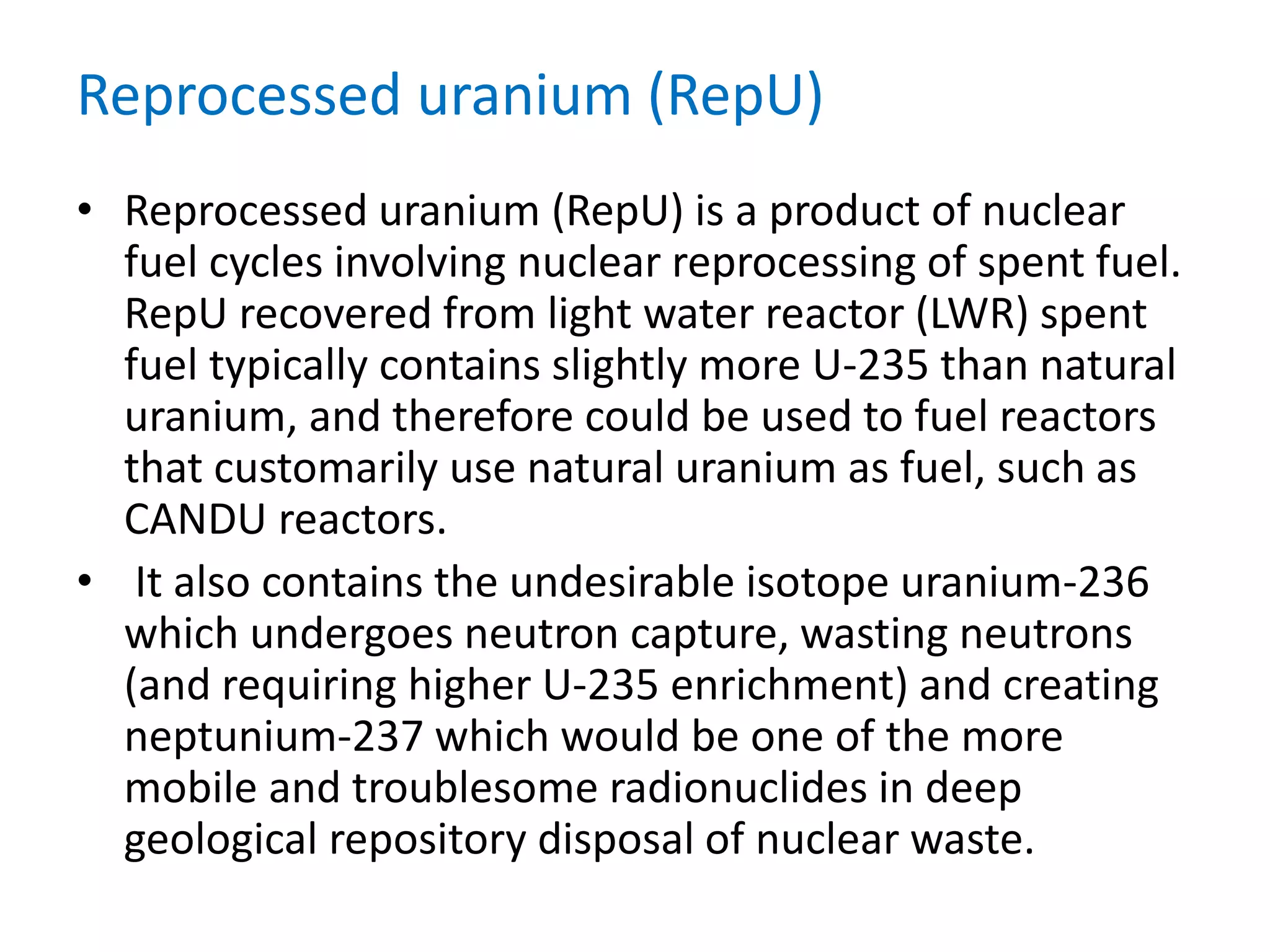 Uranium enrichment and extraction from ores | PPTX