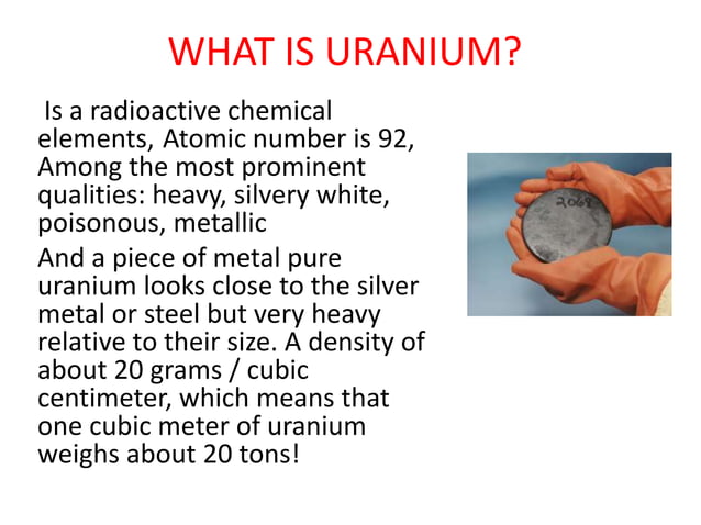 Uranium enrichment and extraction from ores | PPTX