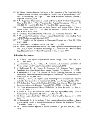 Uranium enrichment by laser method a selected bibliography | PDF