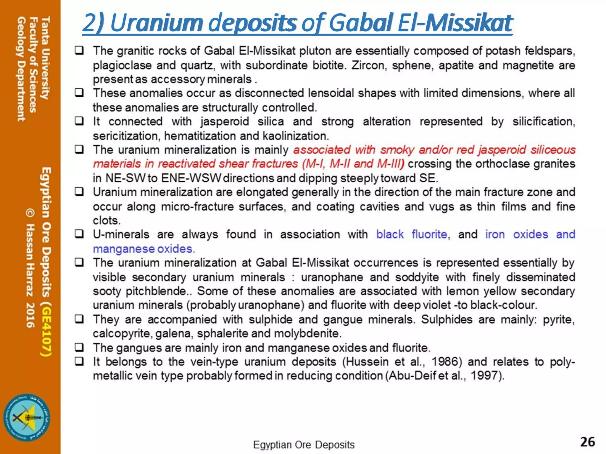 URANIUM ORE DEPOSITS IN EGYPT | PDF