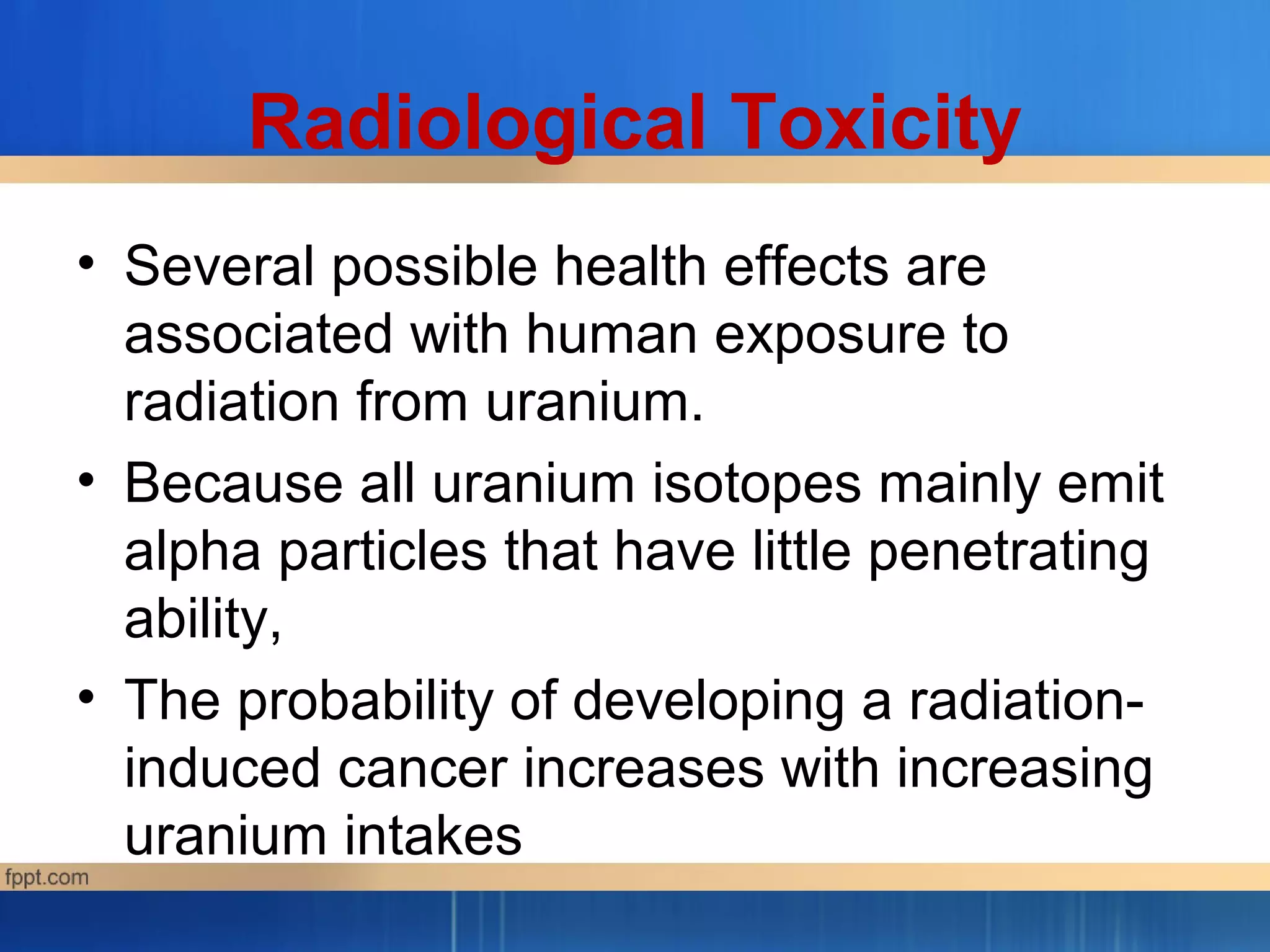 Uranium poisoining in punjab by aslam matania | PPT