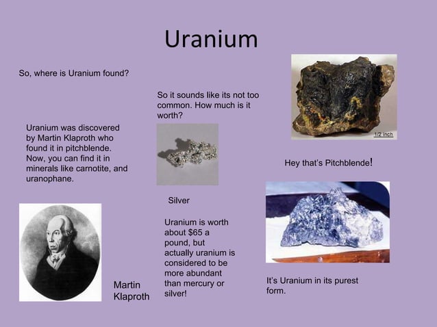 Uranium | PPT | Chemistry | Science