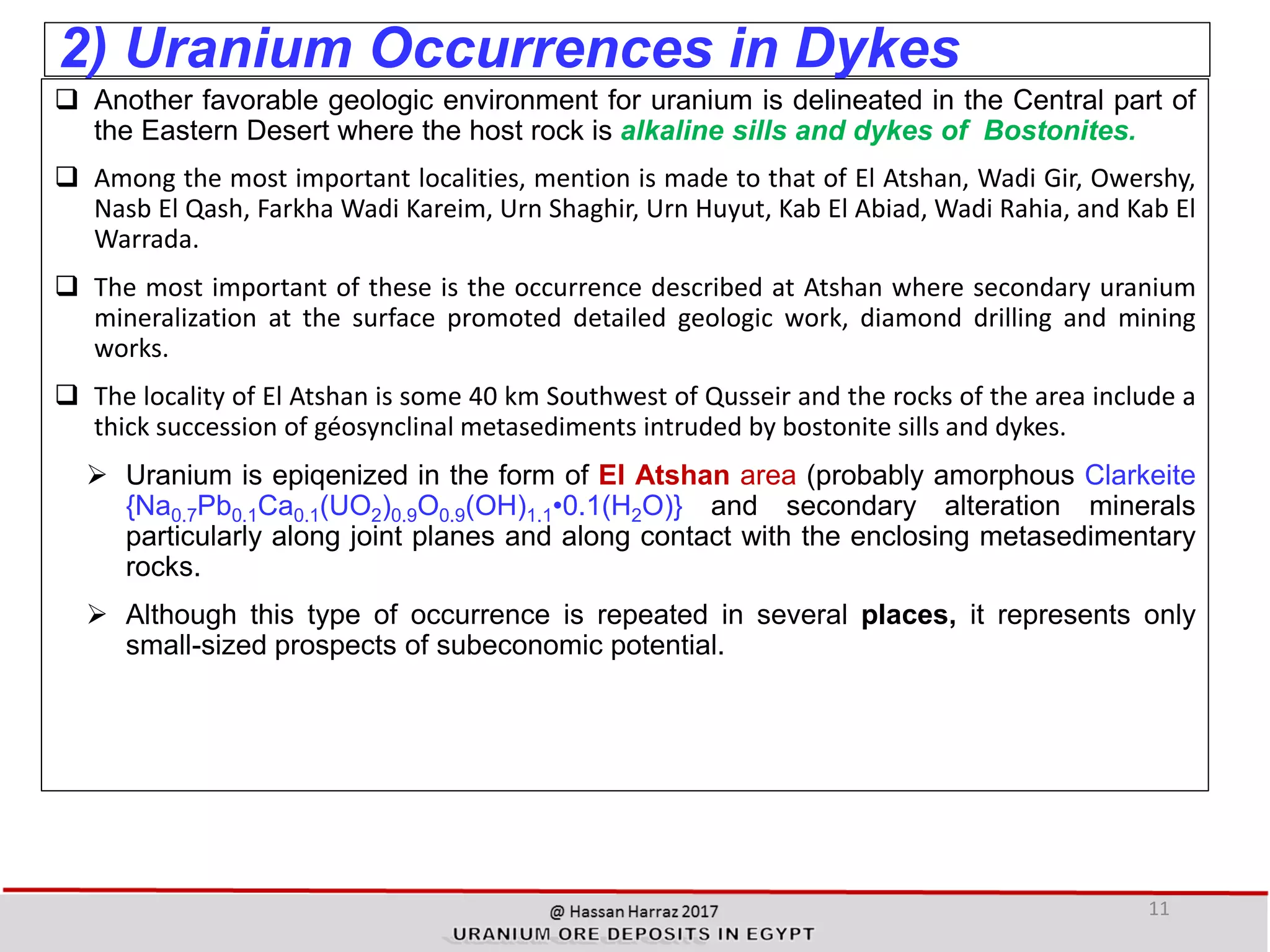 Uranium resources and reserves in egypt | PDF