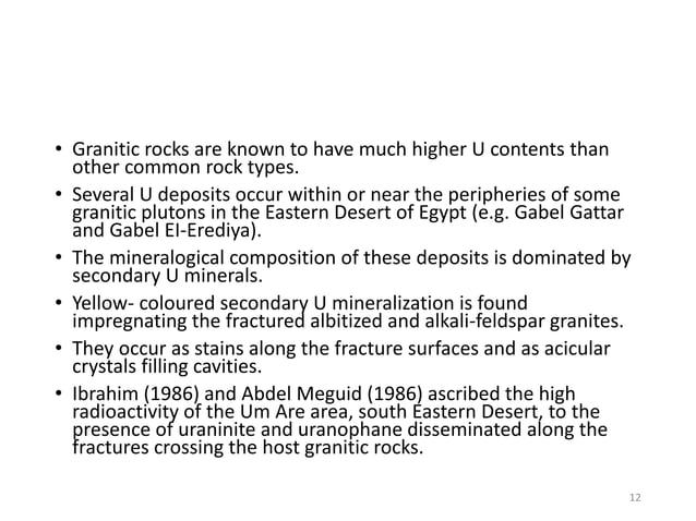 Uranium resources and reserves in egypt | PPT