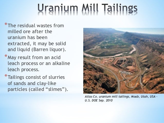 Uranium tailing management
