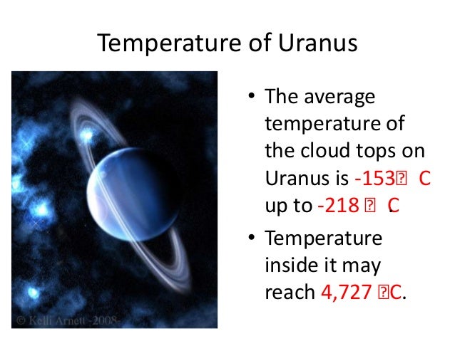 Uranus Average Surface Temperatures Coldest Hottest