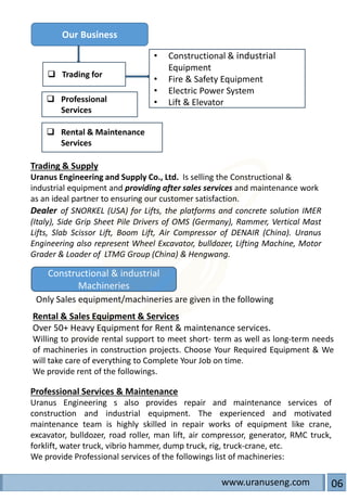 Uranus Eng. Company -(Business details ) | PDF