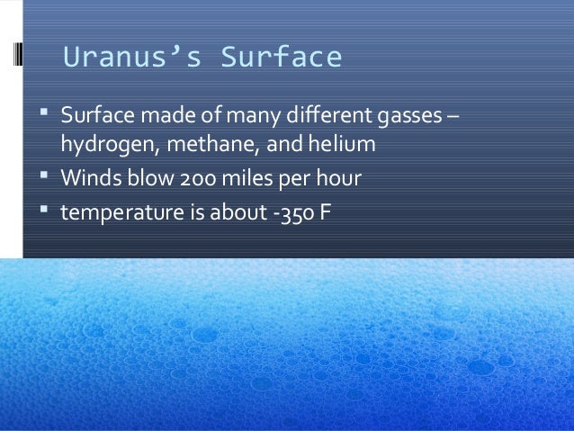 Uranus Surface Conditions