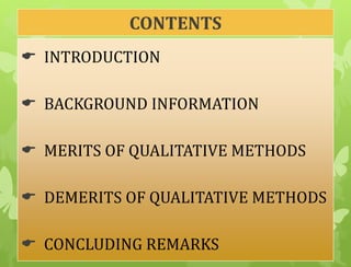 A CRITICAL REVIEW OF THE MERITS AND DEMERITS OF QUALITATIVE RESEARCH ...