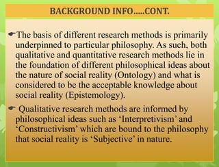 A CRITICAL REVIEW OF THE MERITS AND DEMERITS OF QUALITATIVE RESEARCH ...