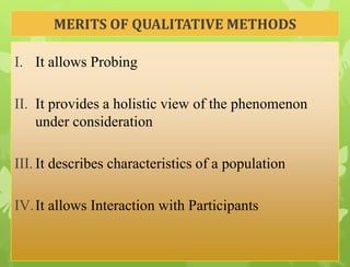 A CRITICAL REVIEW OF THE MERITS AND DEMERITS OF QUALITATIVE RESEARCH ...