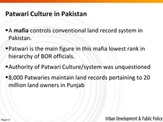 Urban Land Record and Management: Current practices & Challenges and ...