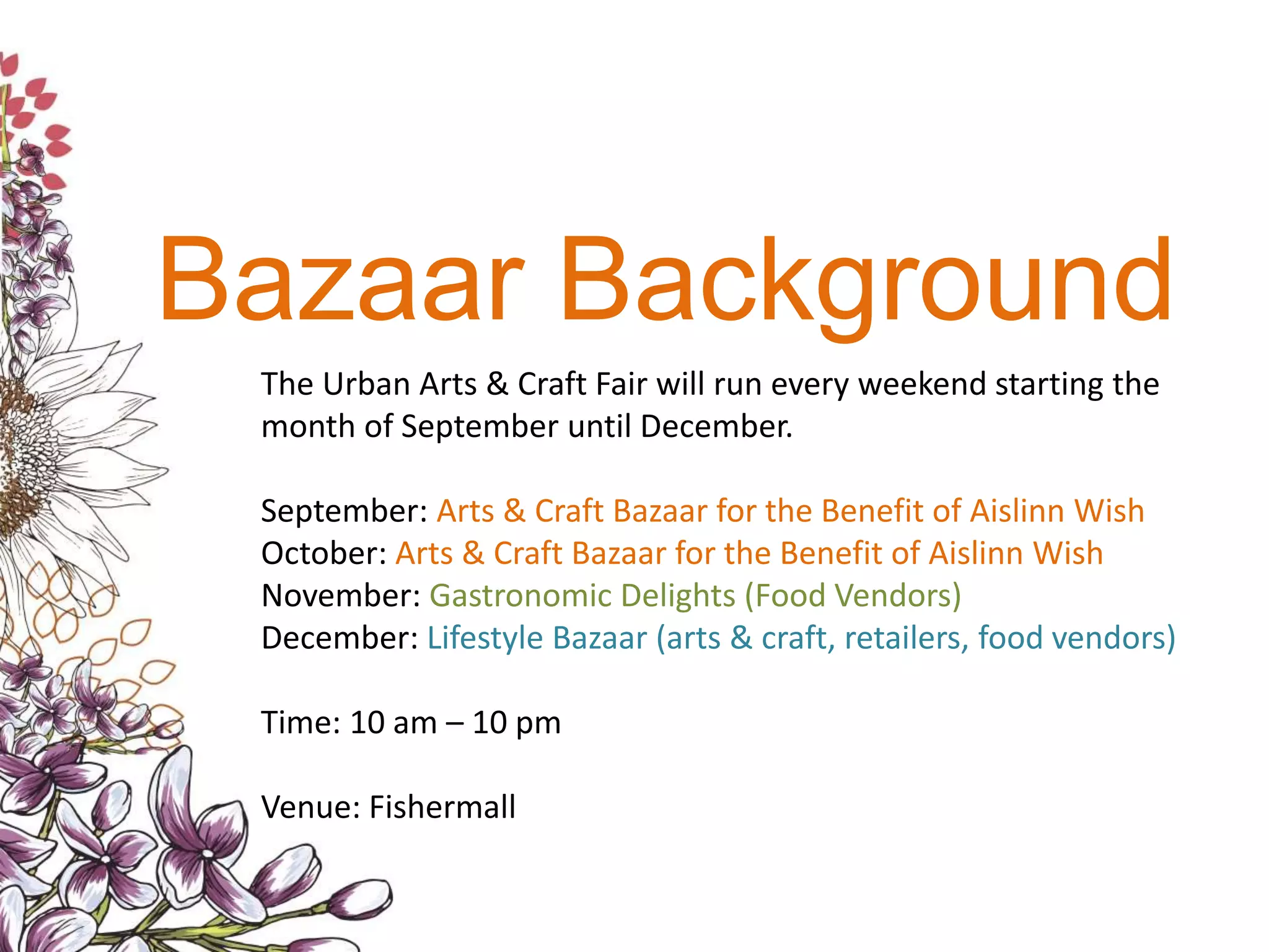 Urban Arts & Craft Fair Sample Proposal | PPTX