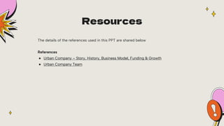 Urban Company Business Model / Case Study PPT | PPTX