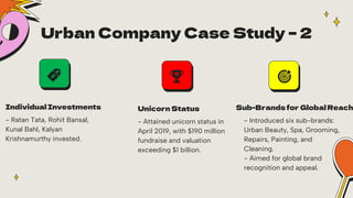 Urban Company Business Model / Case Study PPT | PPTX