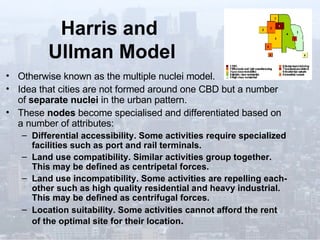 Urban Models for MEDCs | PPT | Geography | Science