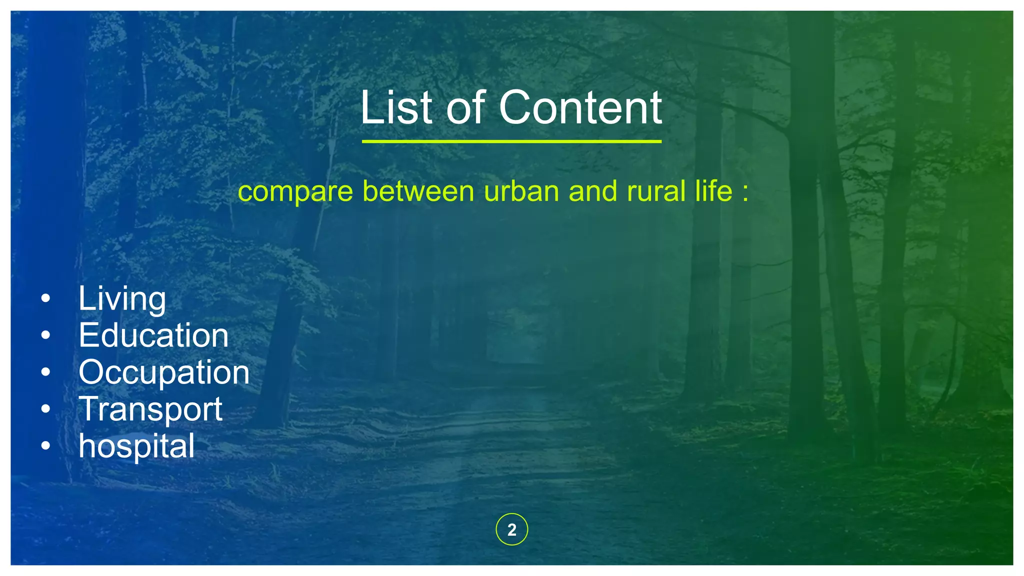 Urban rural presentation | PPTX