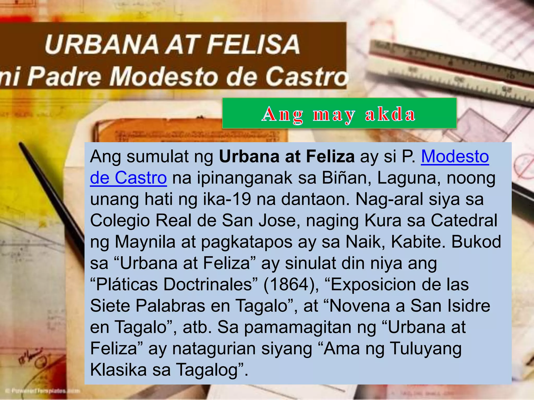 Urbana at Feliza | PPTX