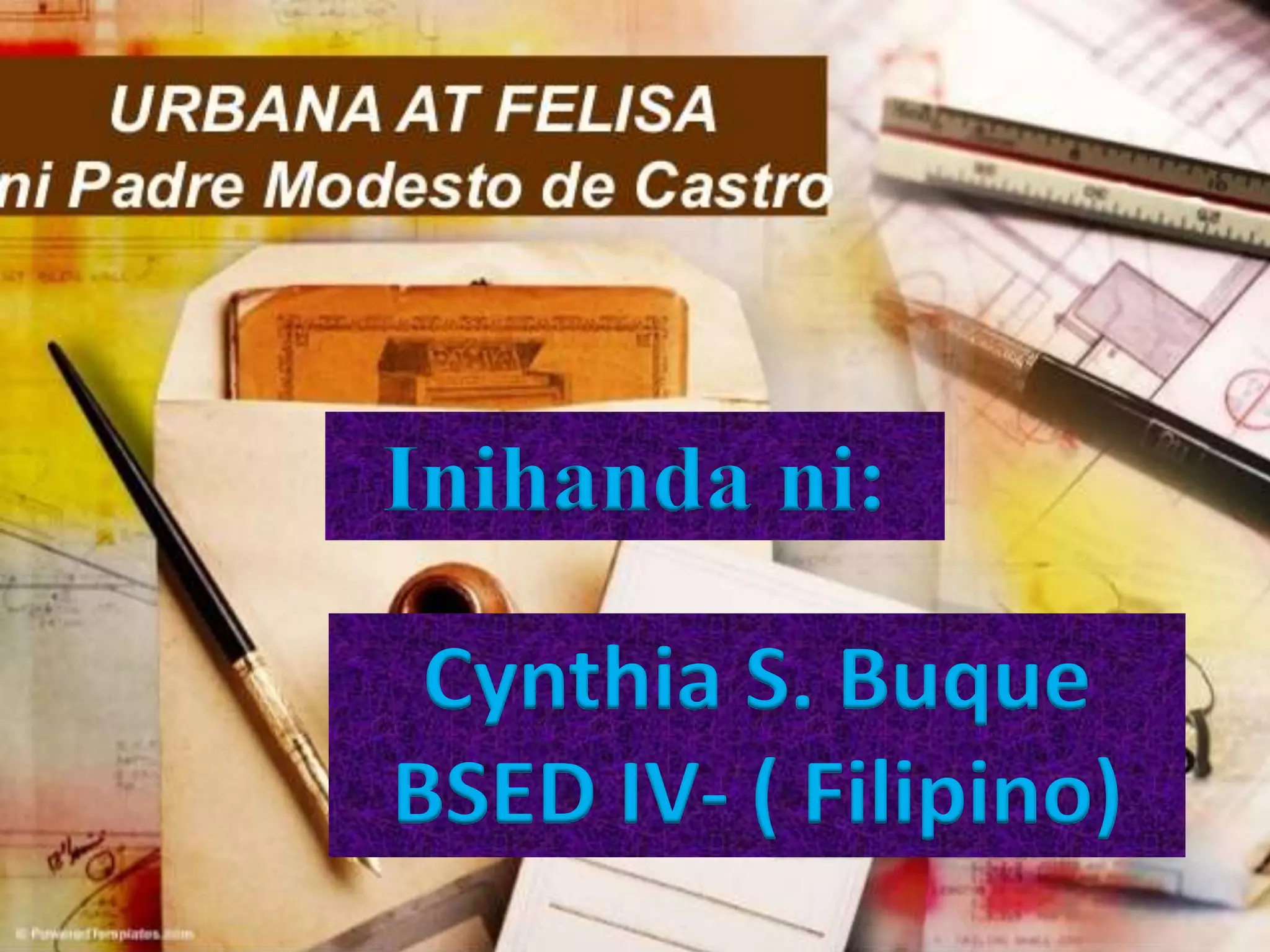 Urbana at Feliza | PPTX