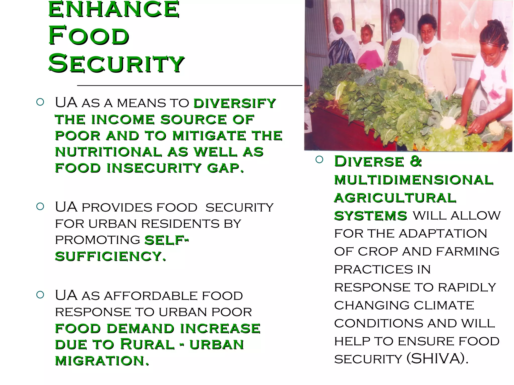 Urban agriculture and climate change enda ethiopia | PPT