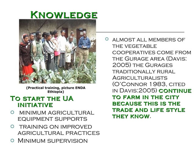 Urban agriculture and climate change enda ethiopia | PPT | Agriculture ...