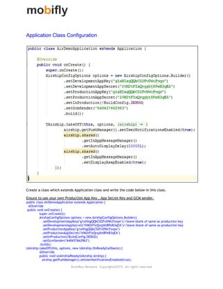 Urban Airship and Android Integration for Push Notification and In-App Notification | PDF