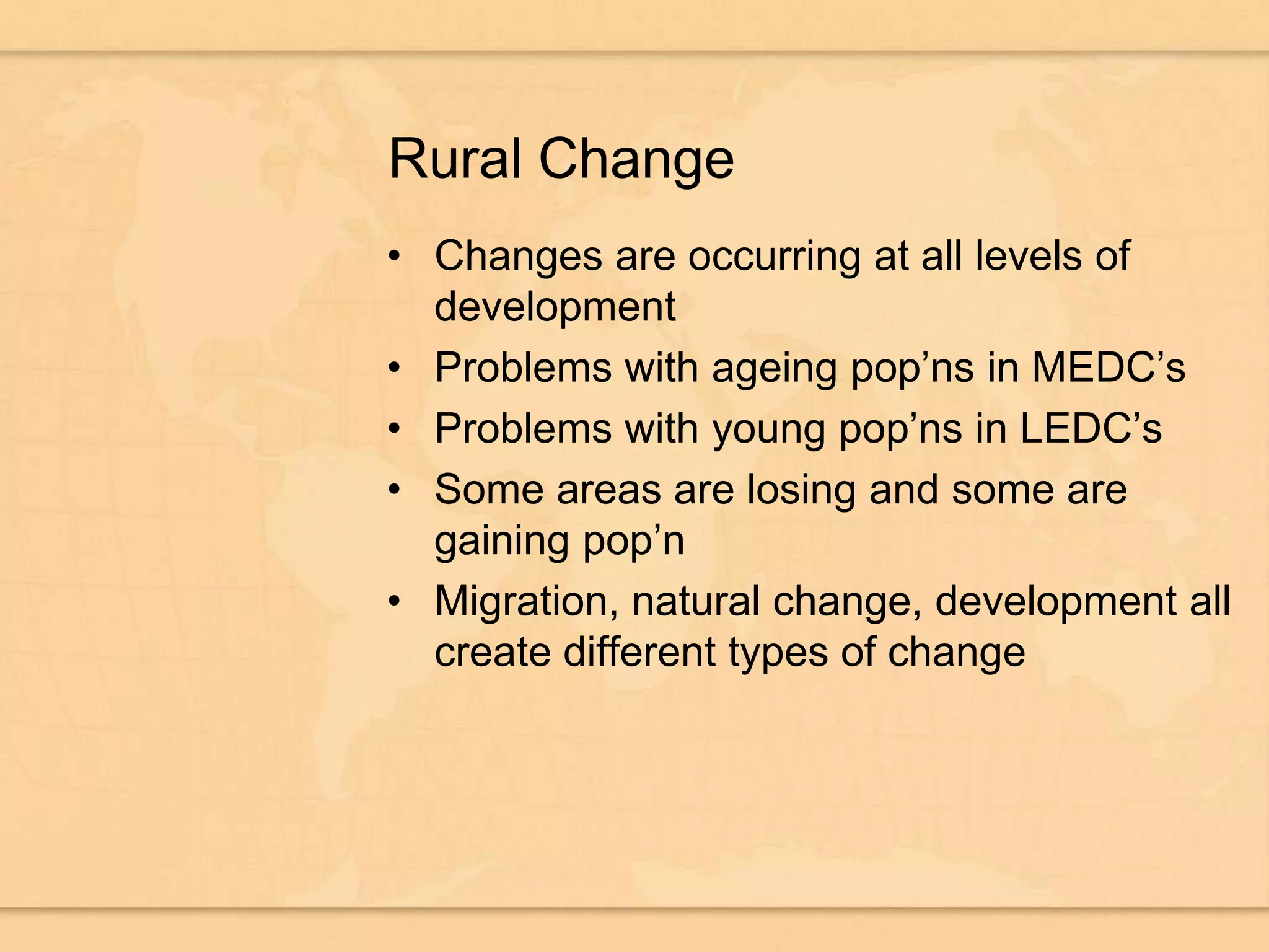 Urban And Rural Population Change | PPTX