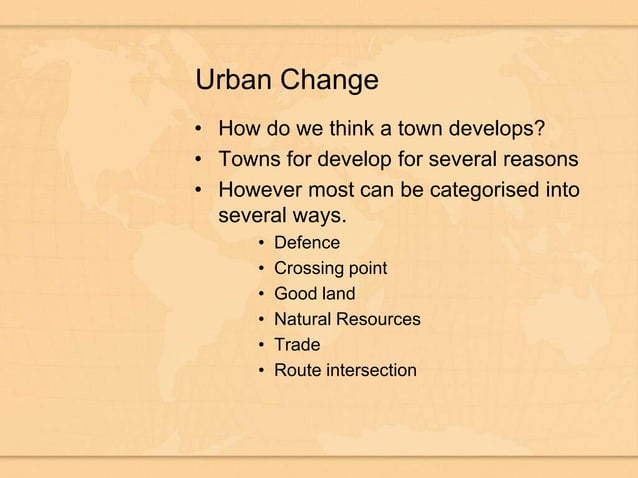 Urban And Rural Population Change | PPTX